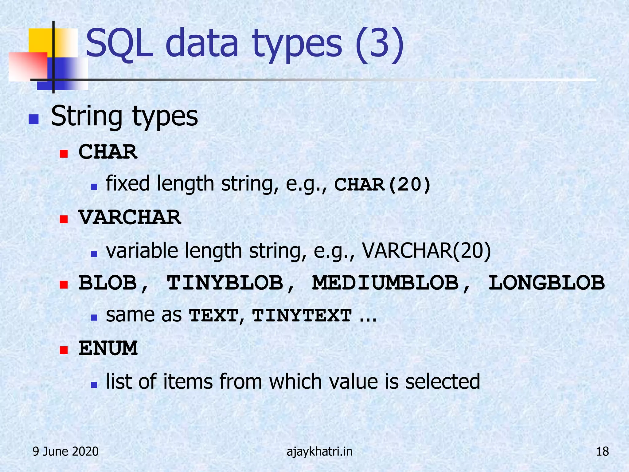 Introduction To Mysql Lecture 1 Pptx Databases Computer Software And Applications