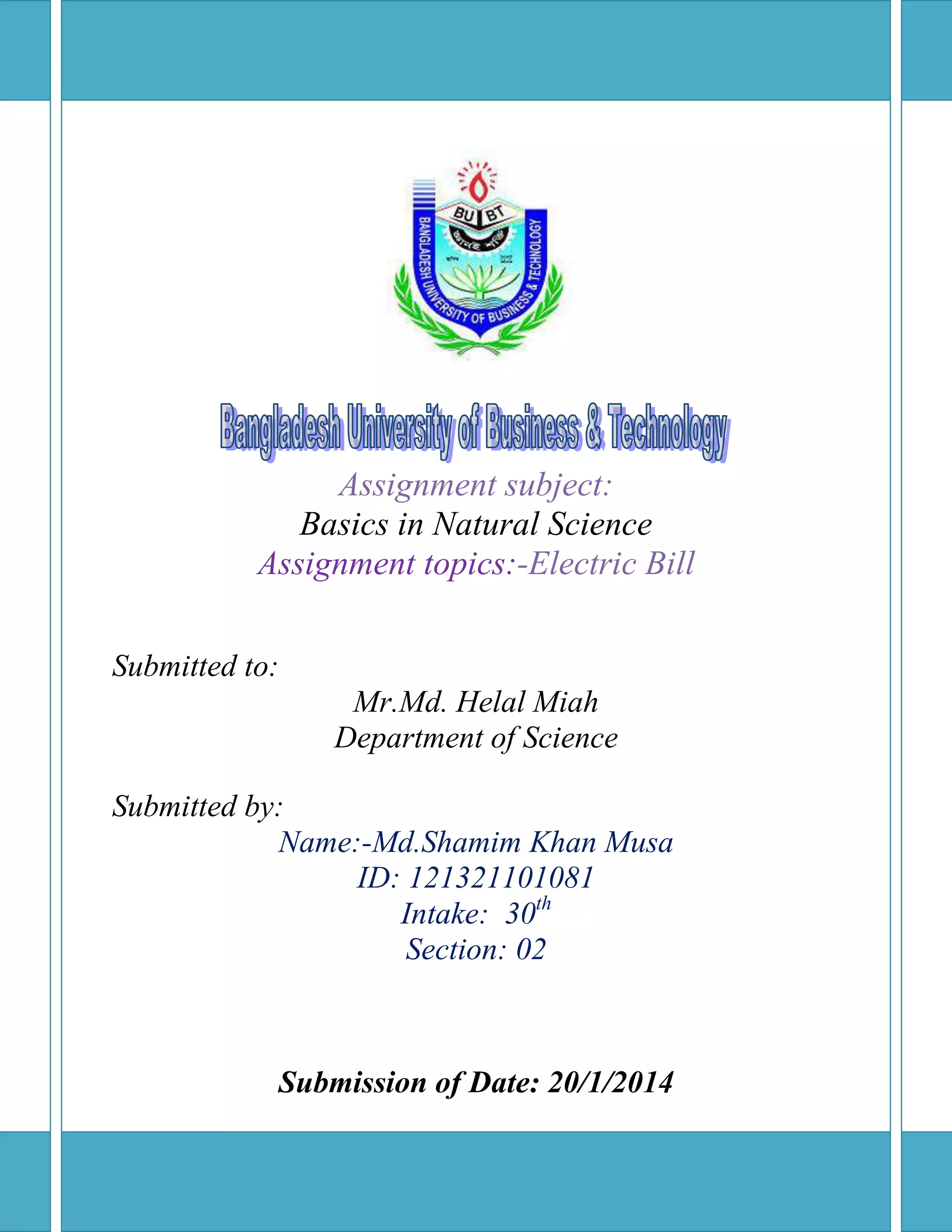 Basics of natural science | DOCX