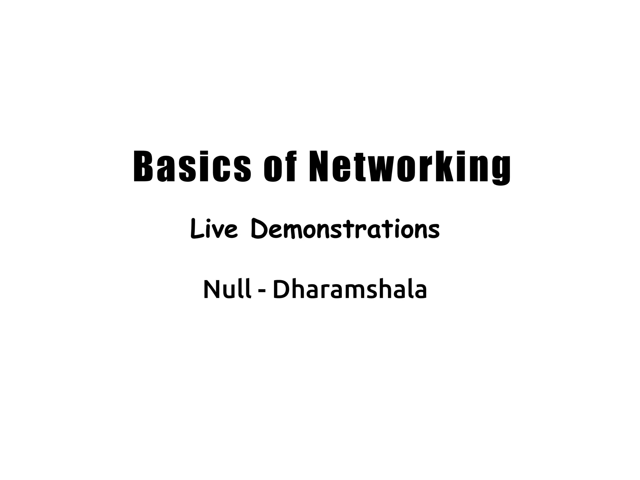 Basics of Networking | PPT