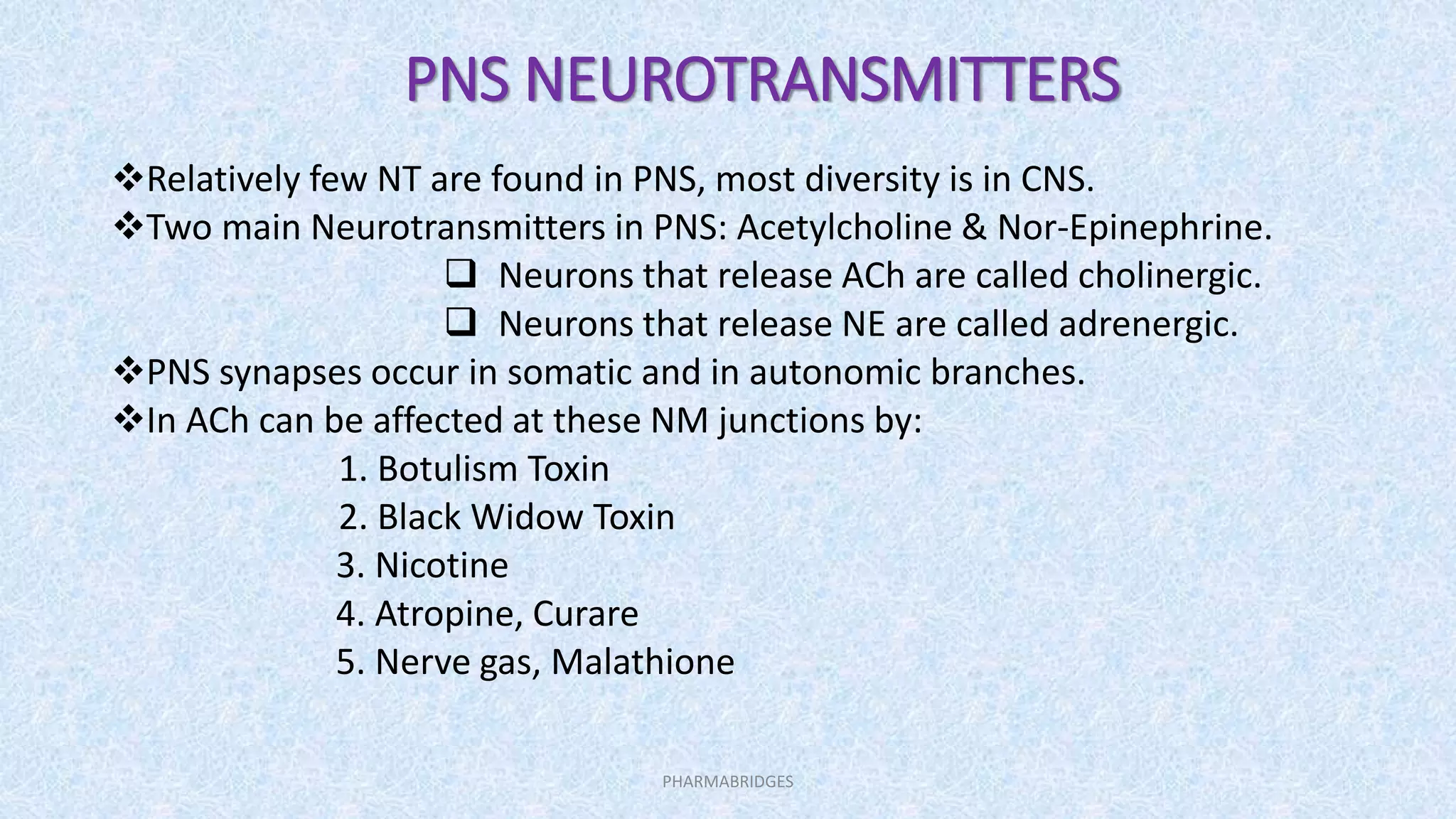 Basics of neurotransmitters | PPTX