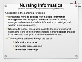 Basics of nursing informatics | PPTX