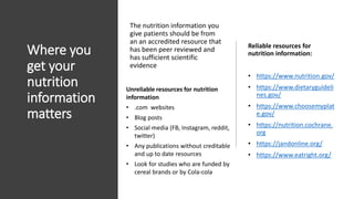 Basics of Nutrition | PPT