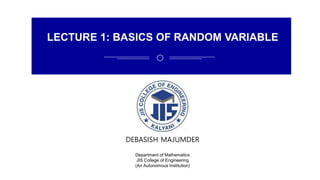 Basics of of random variable | PPT
