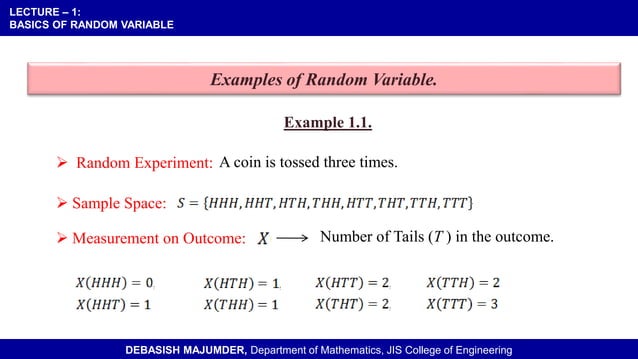Basics of of random variable | PPT