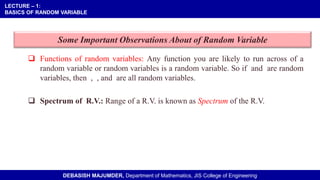Basics of of random variable | PPTX