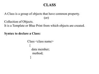 Basics of oops concept | PPT
