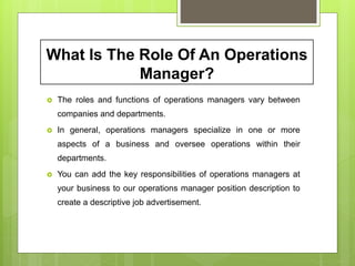 Basics of operations management | PPTX