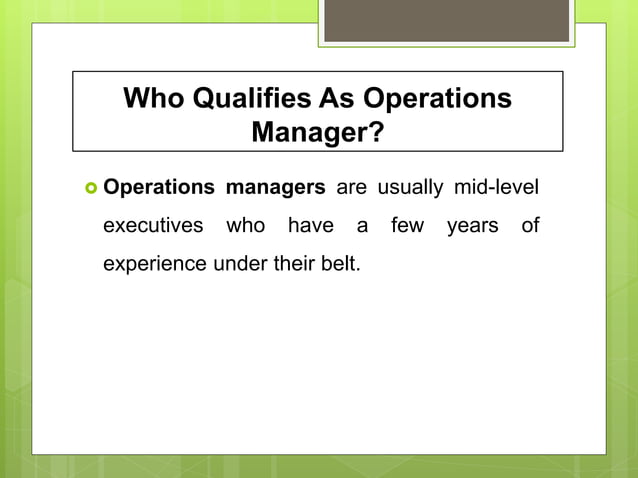 Basics of operations management | PPTX | Human Resources | Business