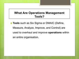 Basics of operations management | PPTX