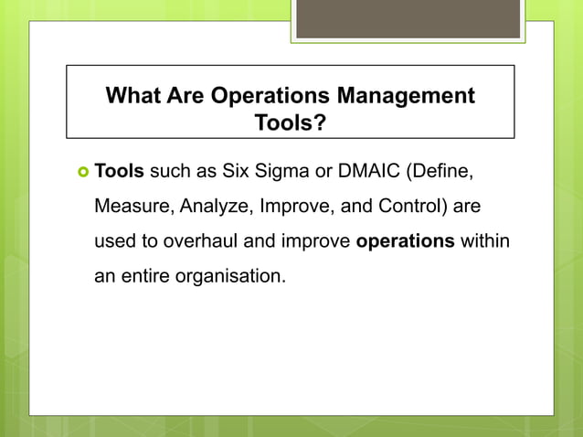 Basics of operations management | PPTX | Human Resources | Business