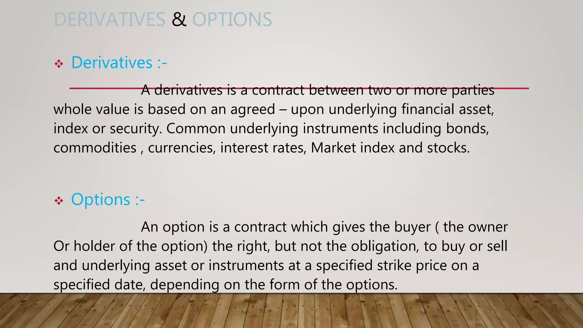 Basics of options | PPTX