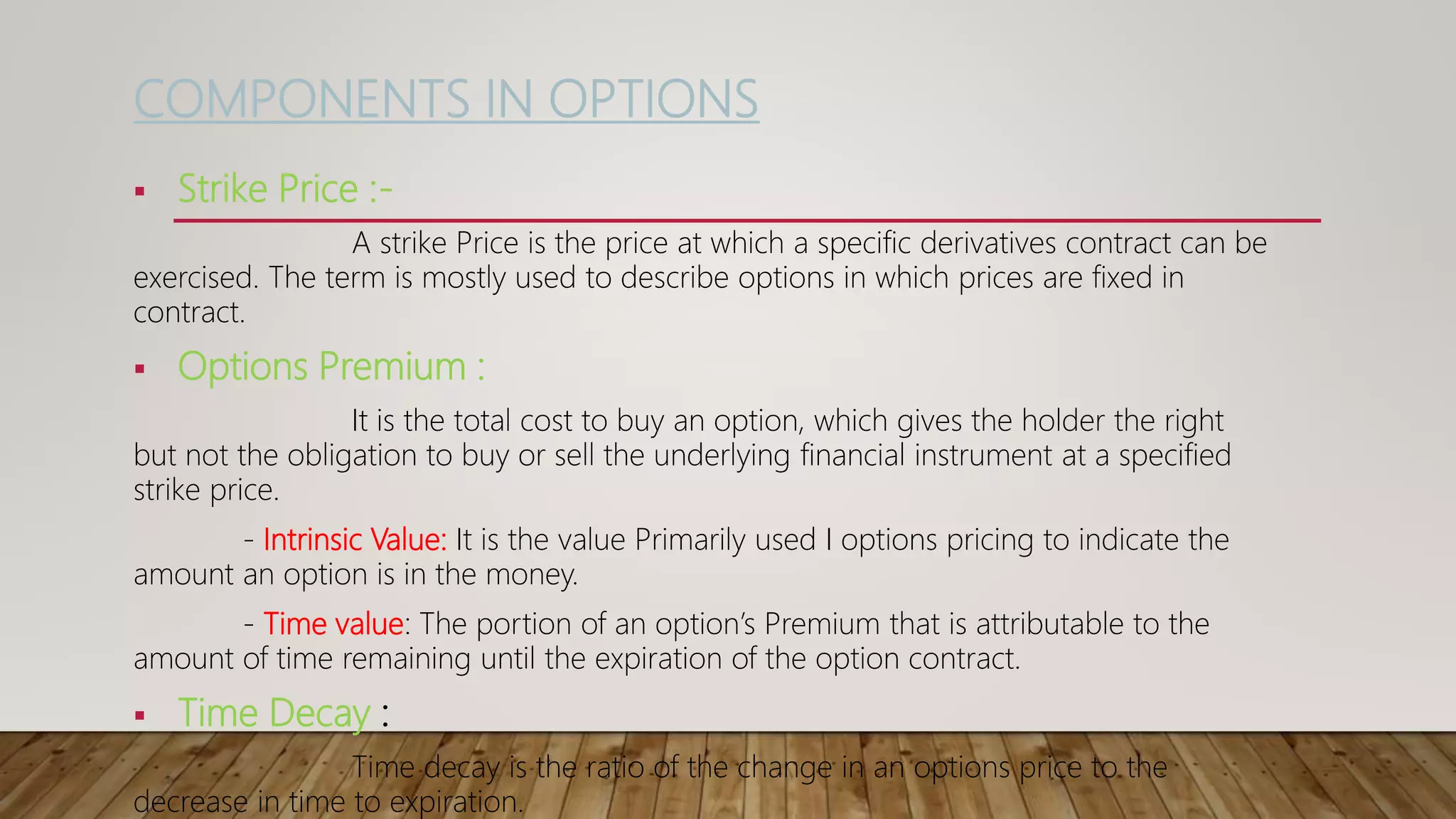 Basics of options | PPTX