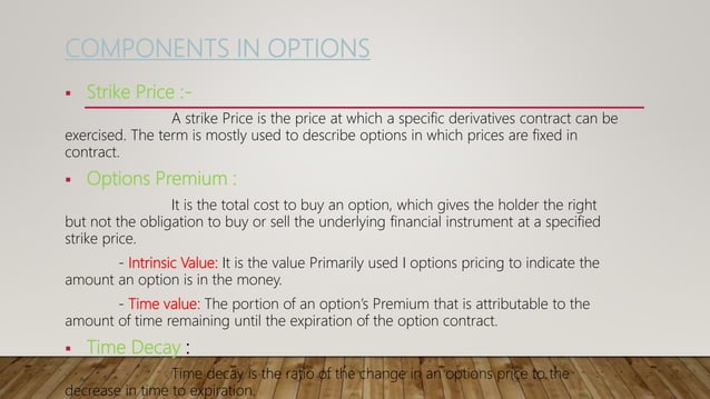 Basics of options | PPTX