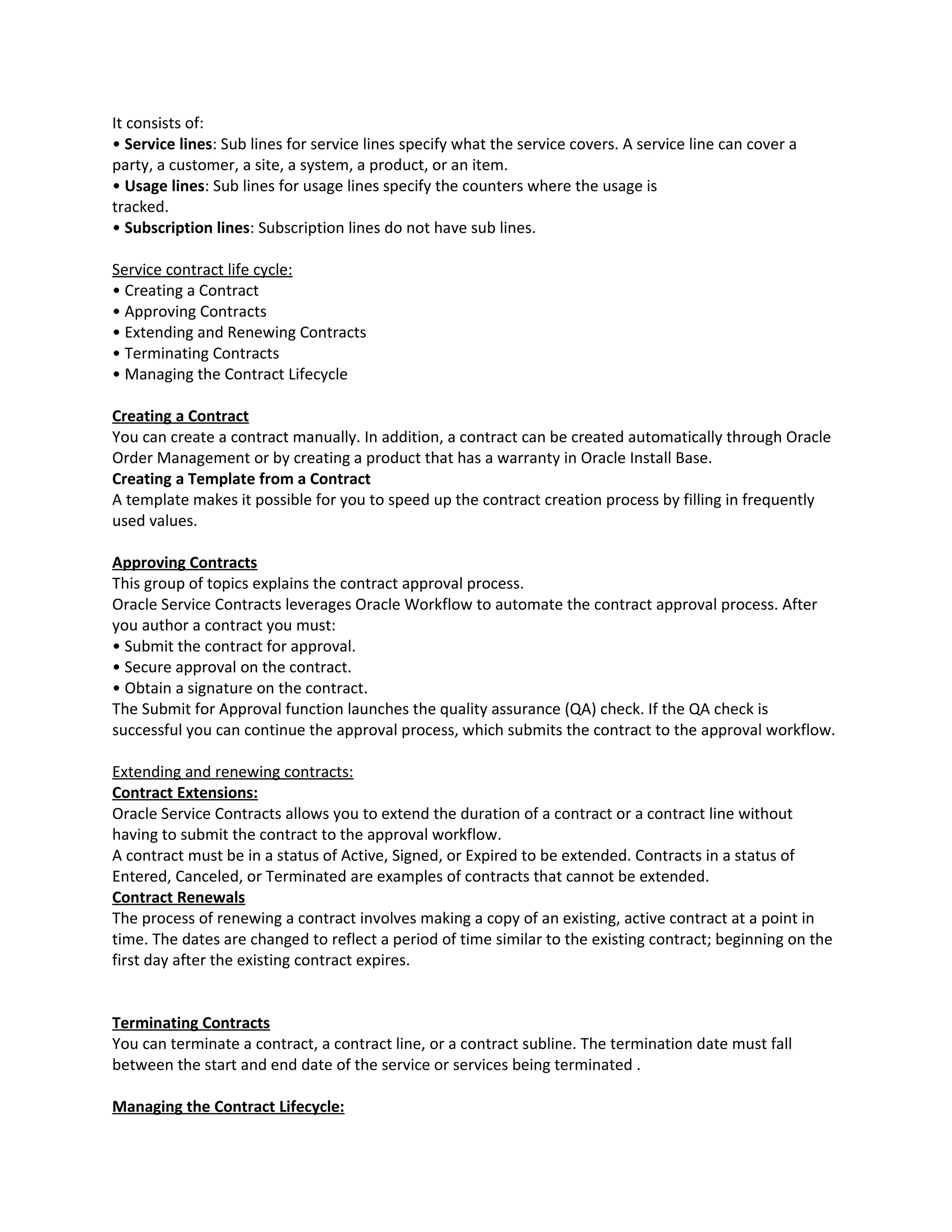 Basics Of Oracle Service Contracts Doc