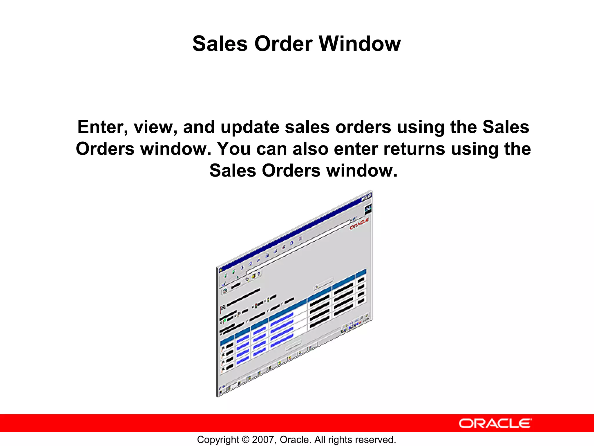 Basics of Oracle Order Management | PPT
