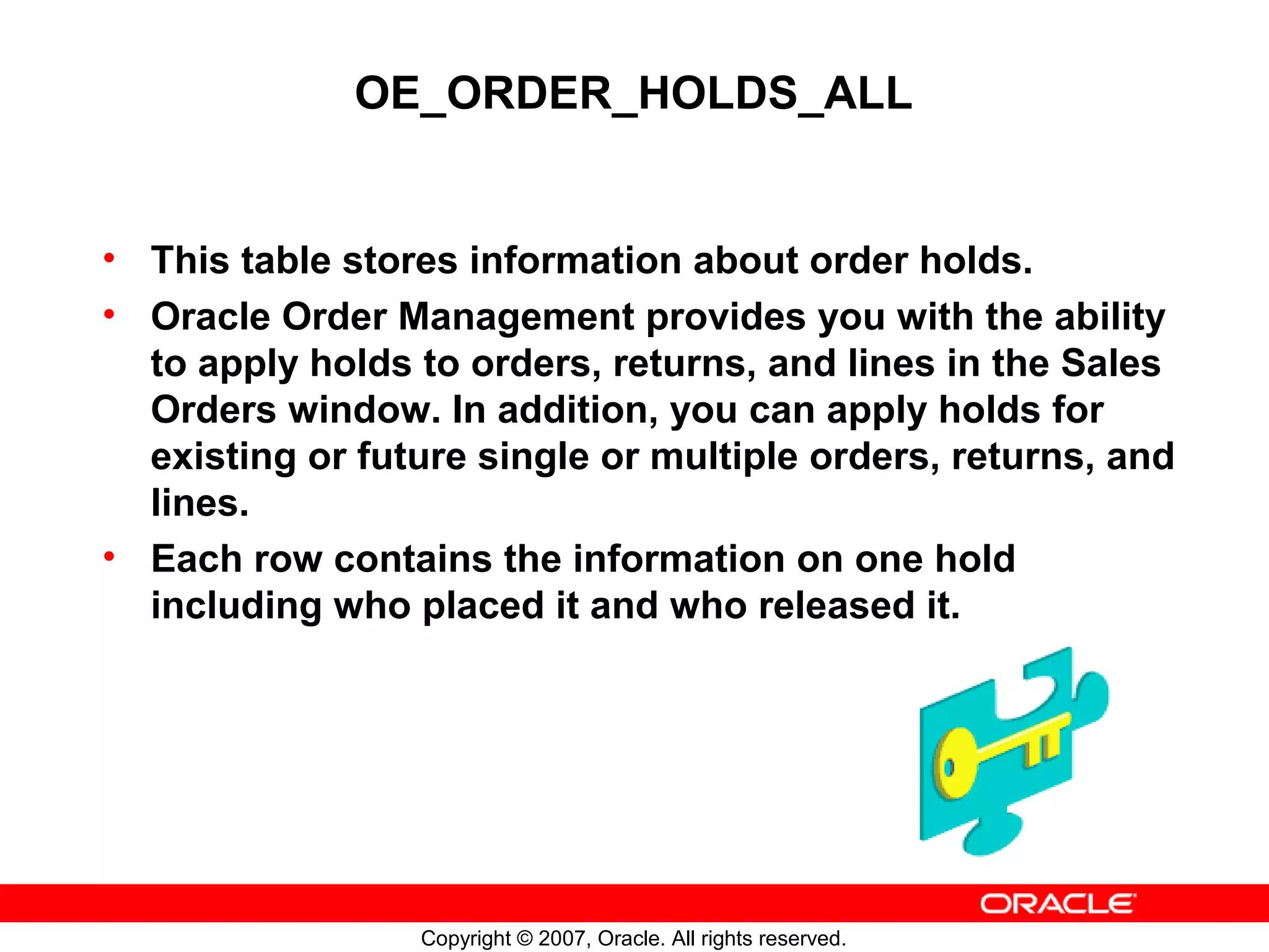 Basics of Oracle Order Management | PPT