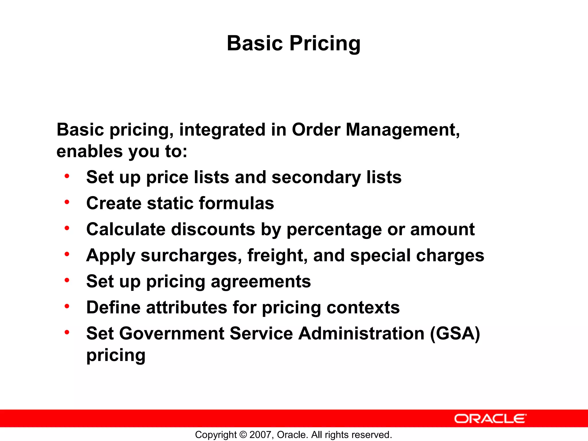 Basics of Oracle Order Management | PPT