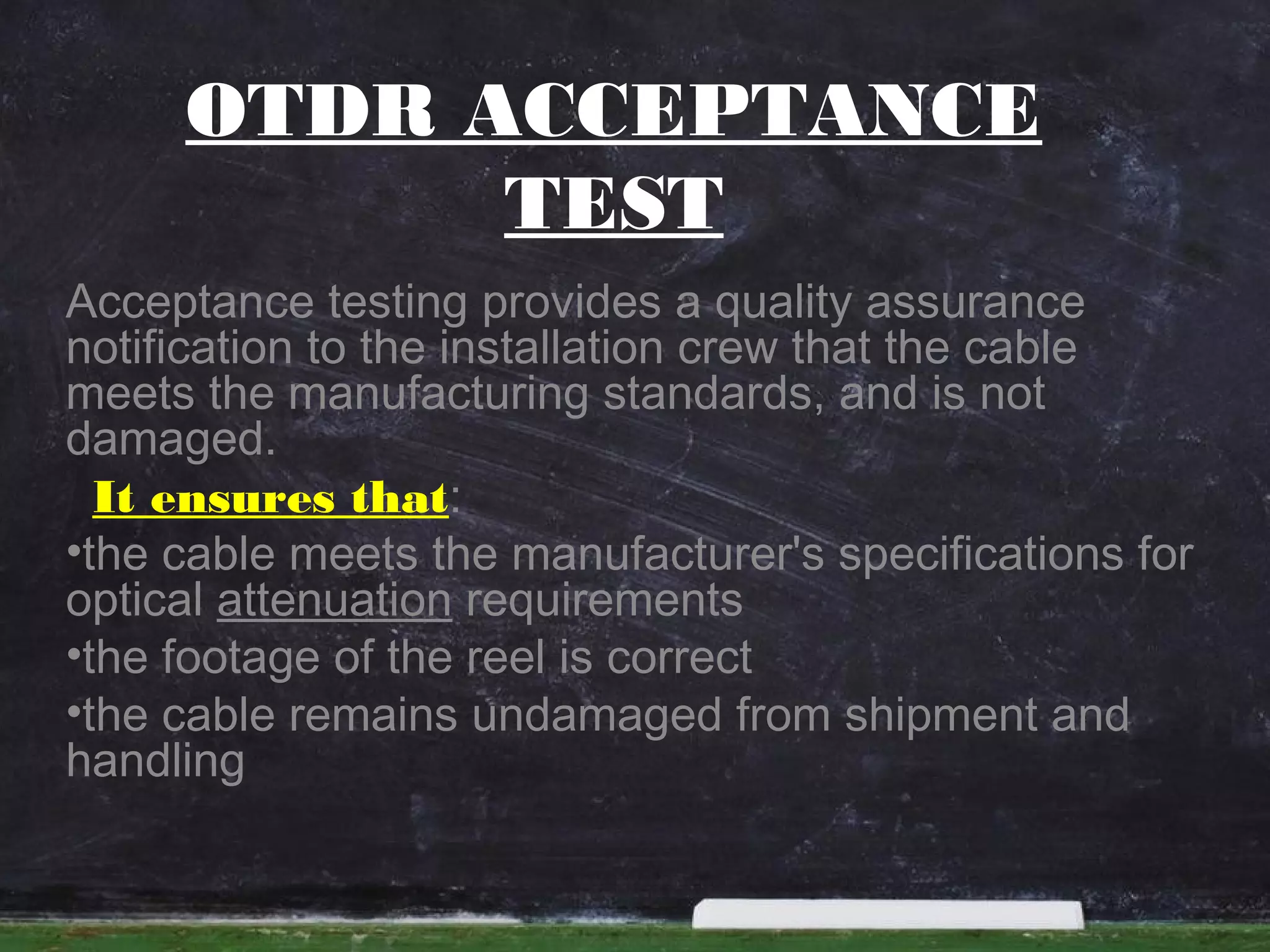 OTDR OPERATION BASICS | PPT