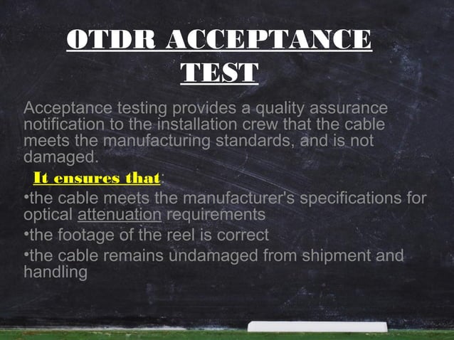 OTDR OPERATION BASICS | PPT