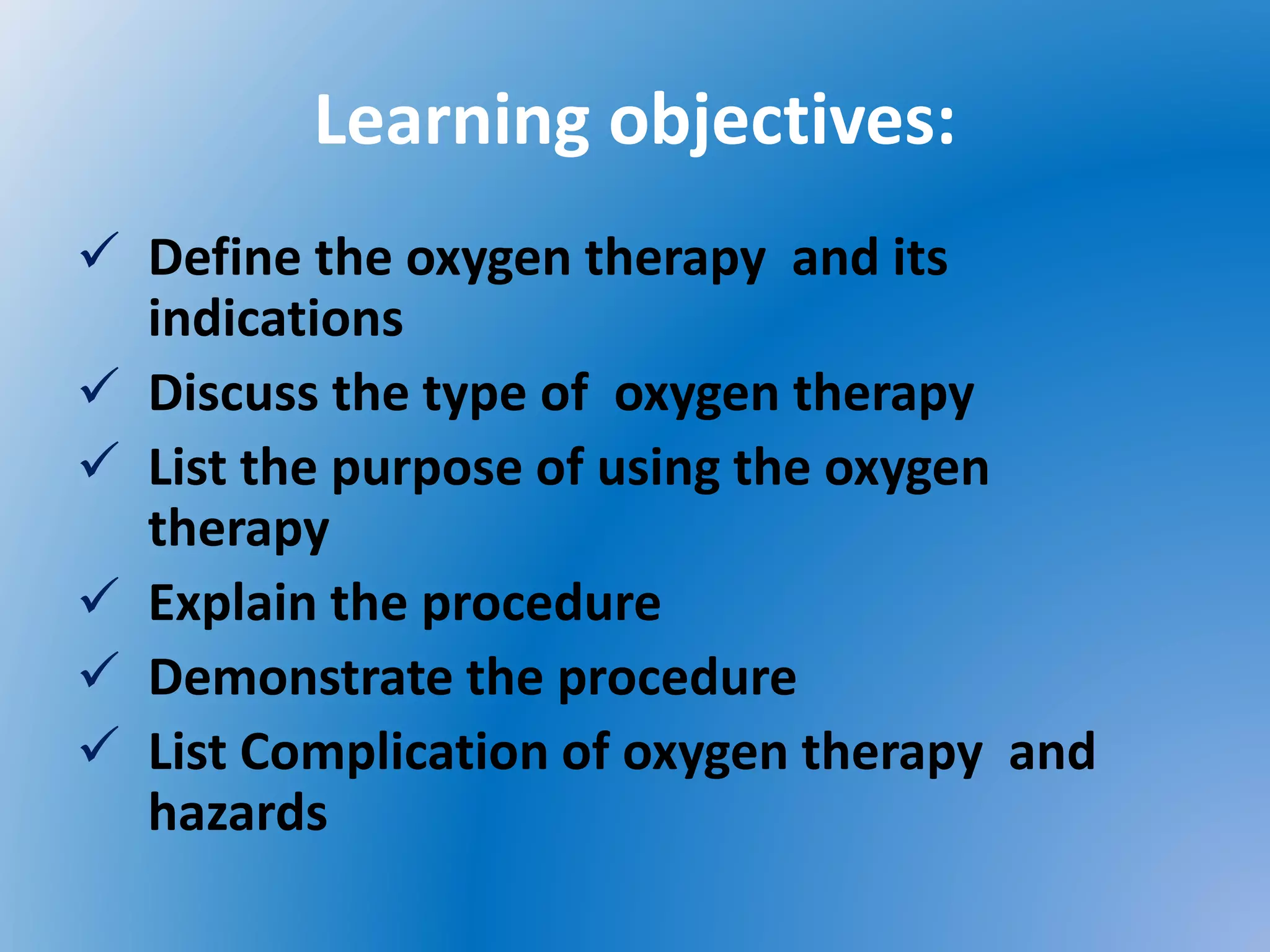 Basics of Oxygen Therapy | PPTX