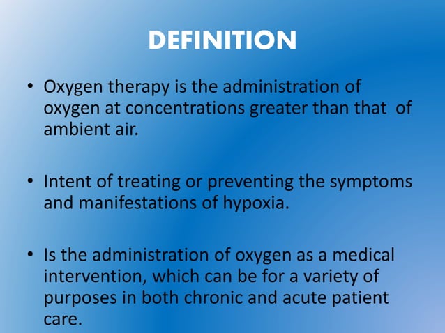 Basics of Oxygen Therapy | PPT