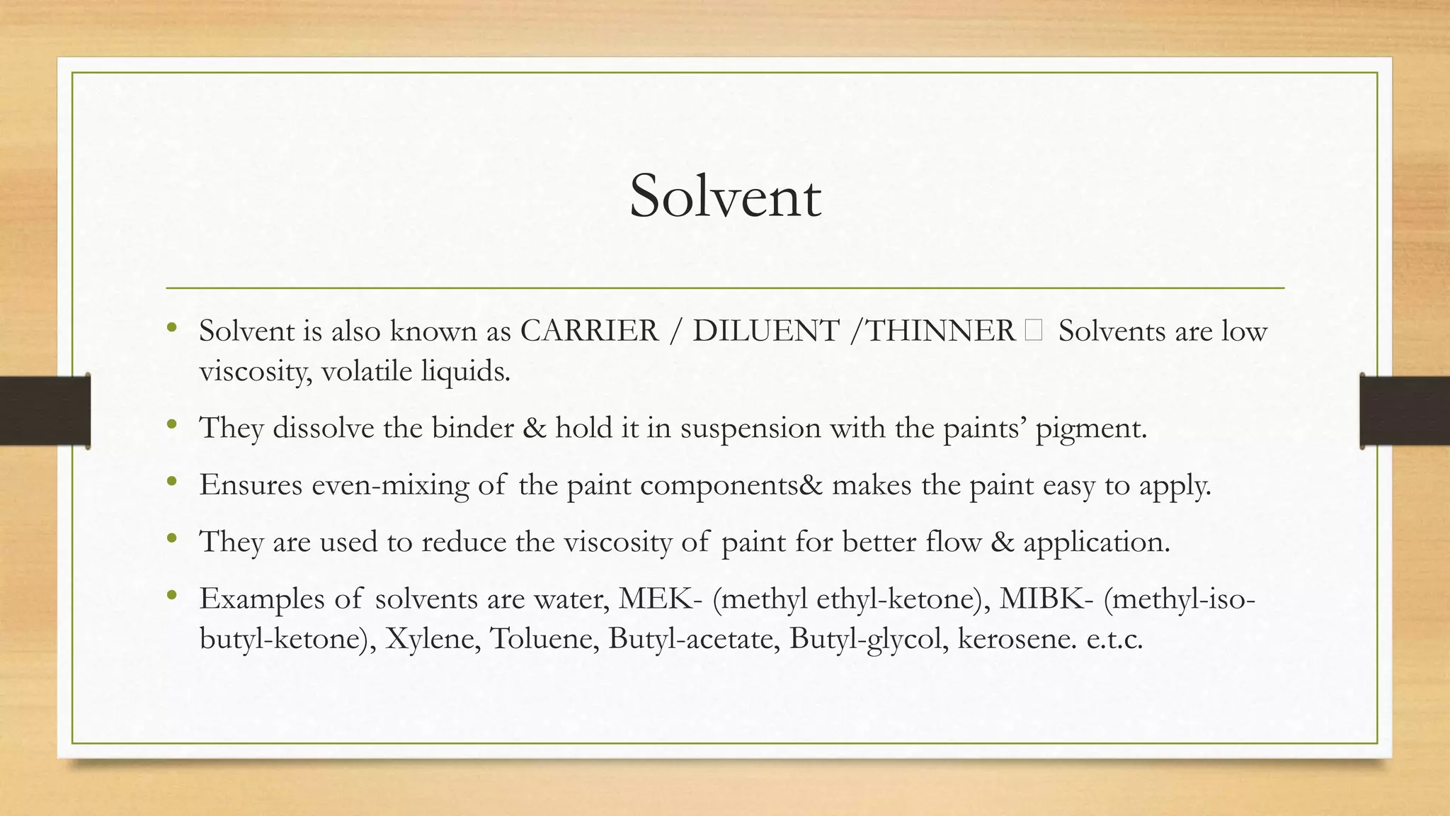 Basics of paint coatings | PPTX