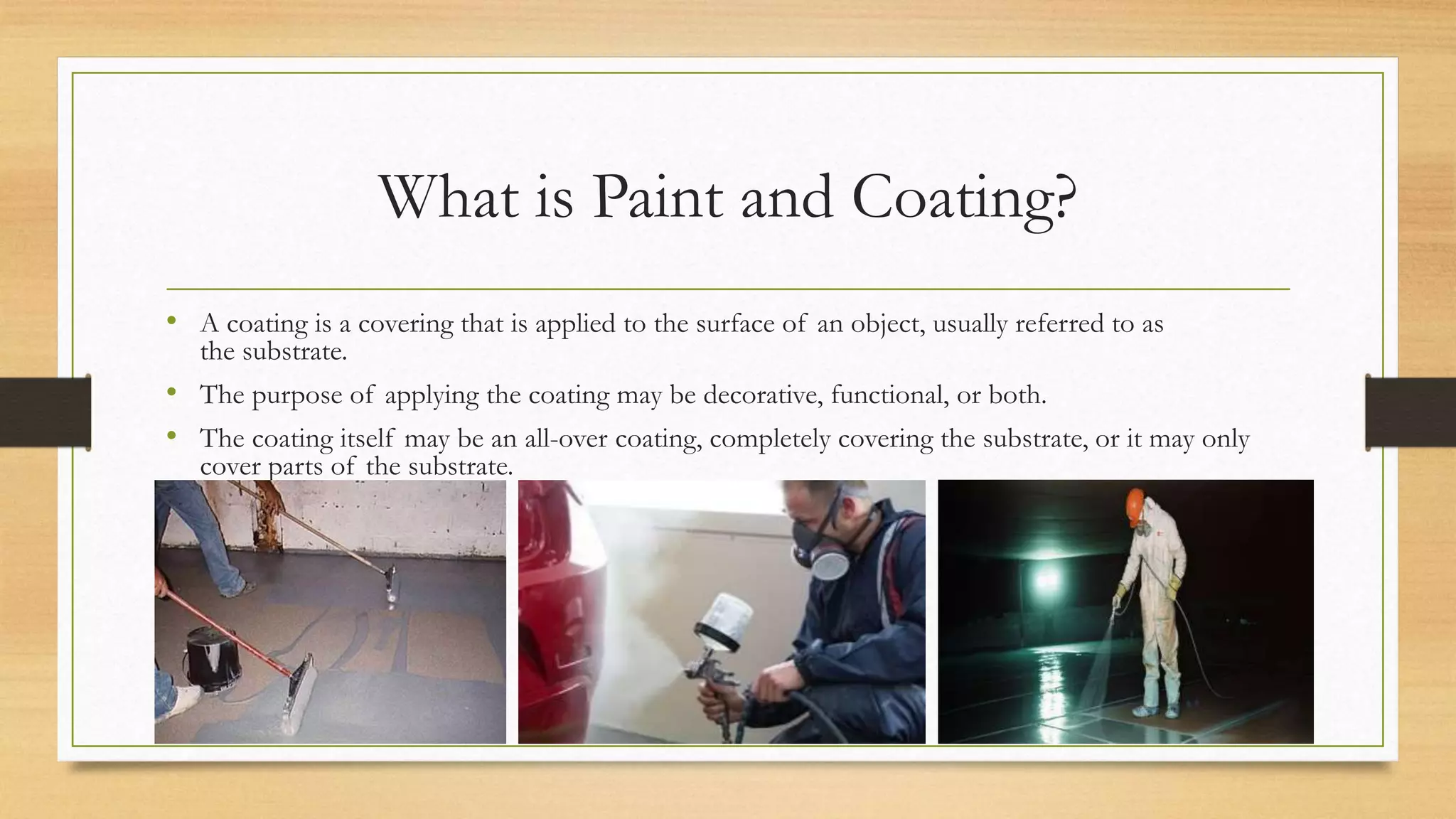 Basics of paint coatings | PPTX