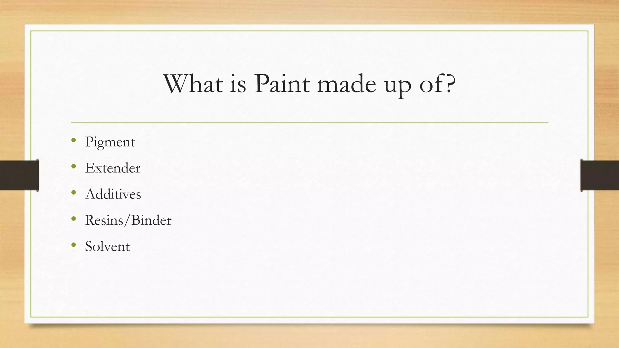 Basics of paint coatings | PPTX