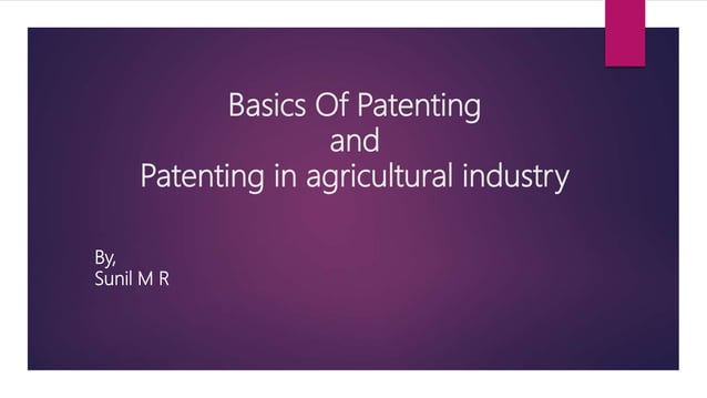 Basics of patenting | PPT