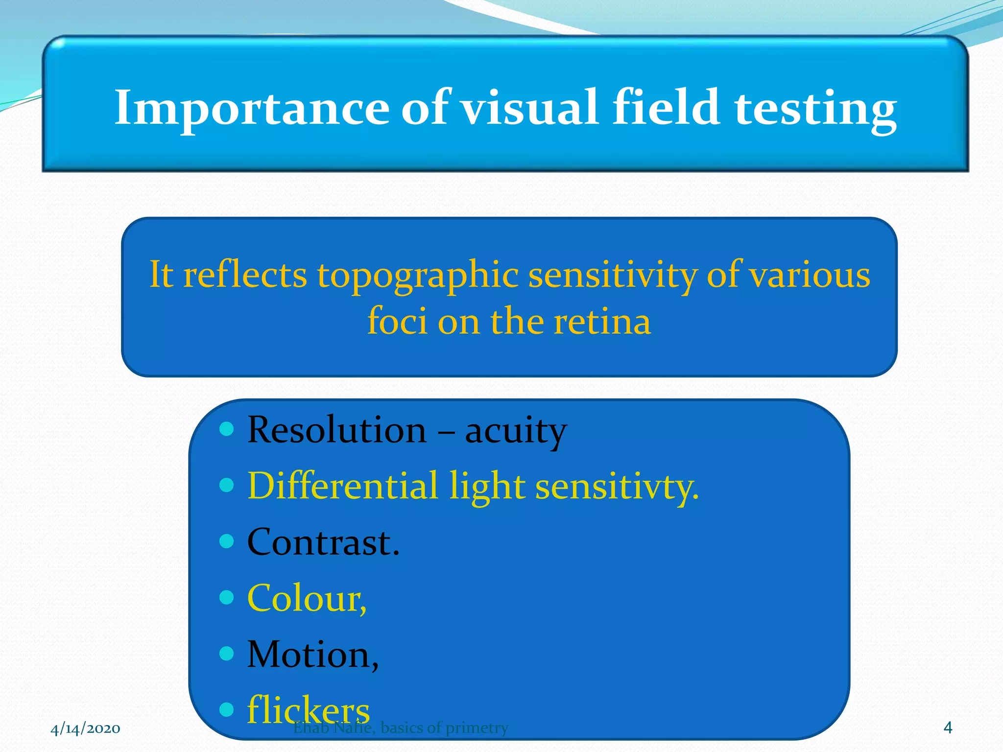 Basics of perimetry | PPTX
