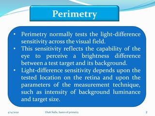 Basics of perimetry | PPTX | Eye and Vision Conditions | Diseases and ...