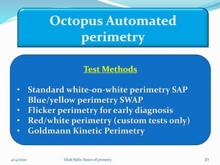 Basics of perimetry | PPTX
