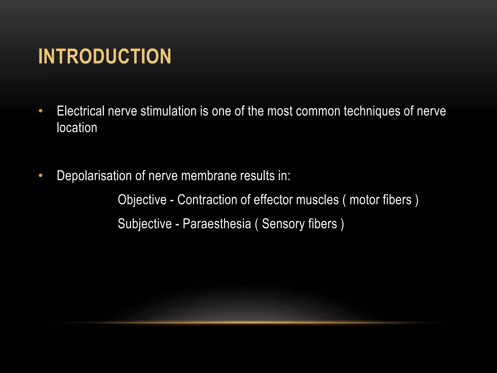 Basics of peripheral nerve stimulation | PPTX