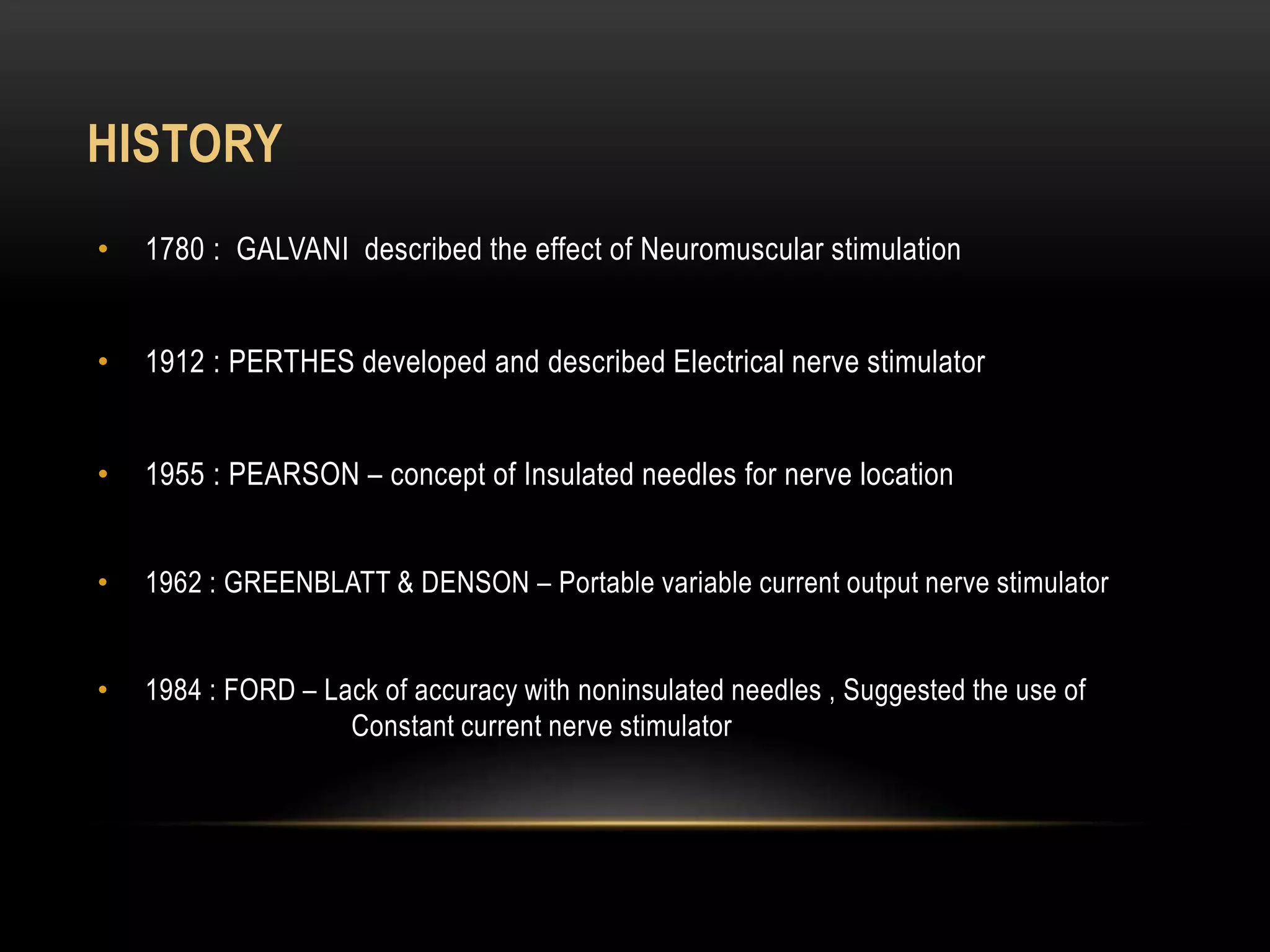 Basics of peripheral nerve stimulation | PPTX