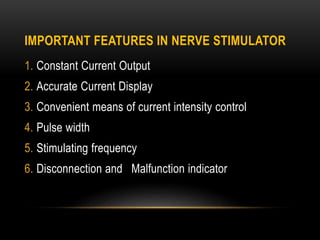 Basics of peripheral nerve stimulation | PPTX