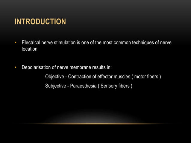 Basics of peripheral nerve stimulation | PPTX | First Aid | Injuries