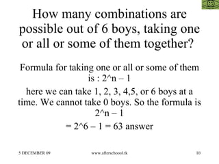 Basics Of Permutation And Combination | PPT