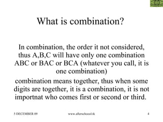 Basics Of Permutation And Combination | PPT