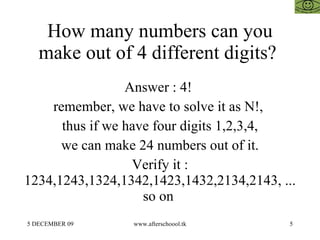 Basics Of Permutation And Combination | PPT