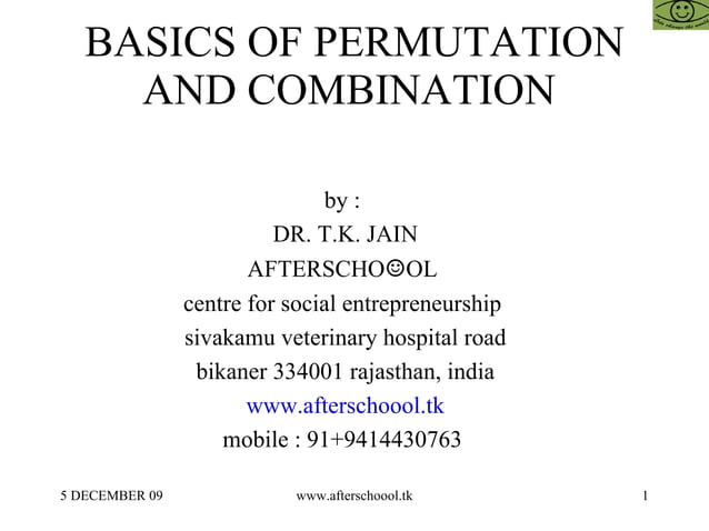 Basics Of Permutation And Combination | PPT