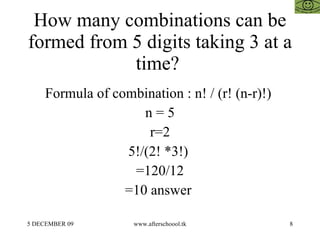 Basics Of Permutation And Combination | PPT