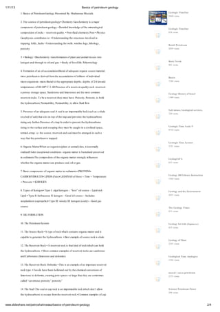 Basics of petroleum geology | PDF