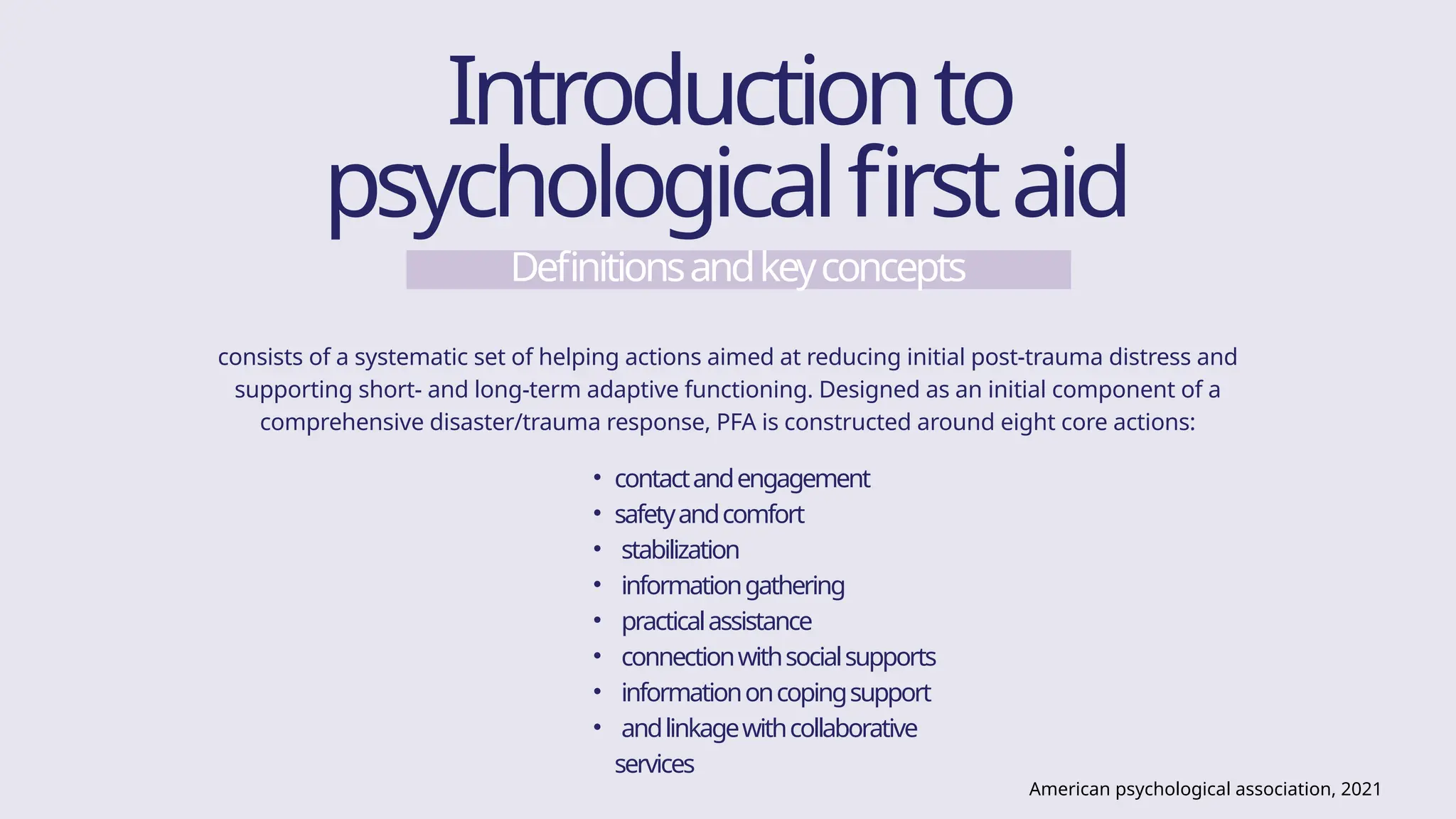 BASICS OF Psychological First Aid powerpoint | PPTX