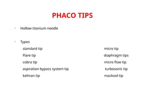 Basic of phacodynamics explained details | PPTX