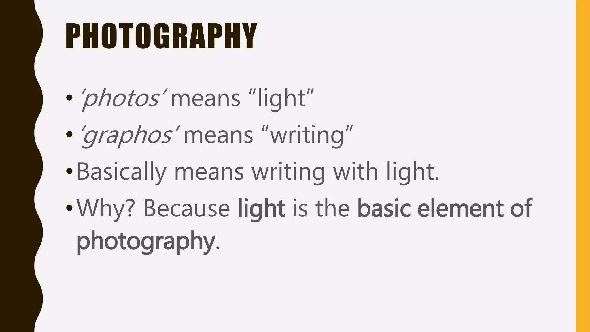 Basics of Photography | PPTX