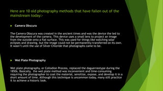 Basics of photography | PPTX