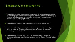 Basics of photography | PPTX