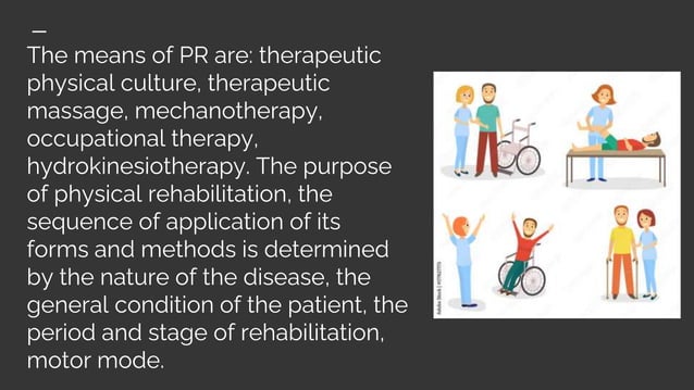 Basics of physical rehabilitation. Types of training, principles of ...
