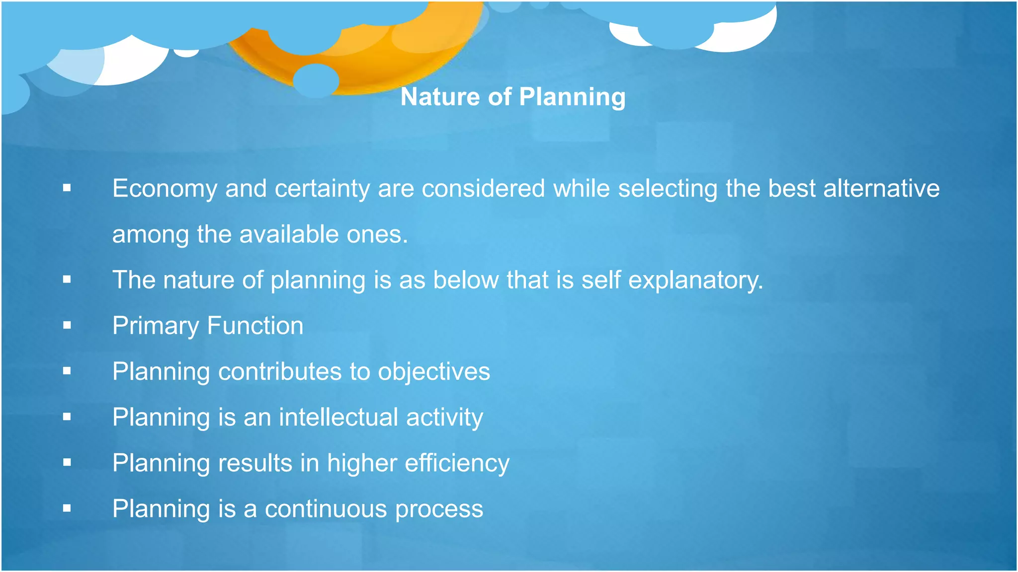 Basics of planning | PPTX