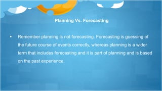 Basics of planning | PPTX